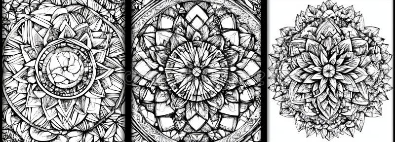 A Series of Smooth Black and White Patterns with Clean, Contemporary ...