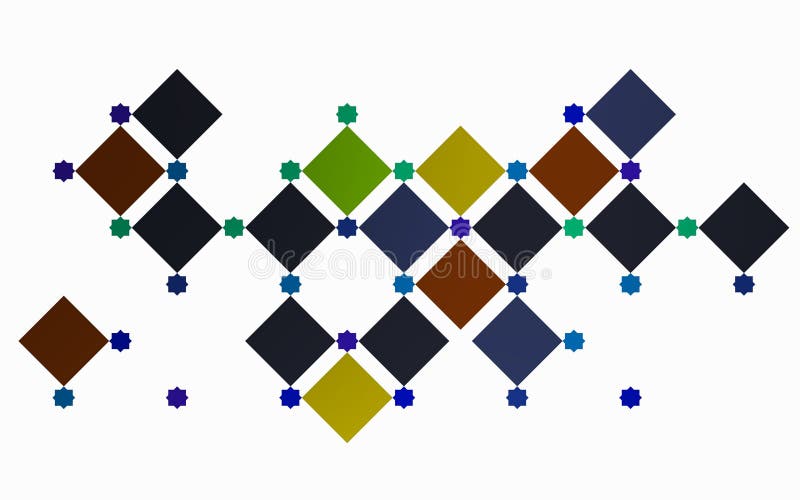 Series of Squares in a Modern Composition Stock Illustration ...