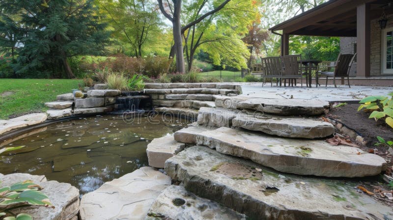 A Series of Stone Steps Leading Up To a Raised Platform Featuring a ...