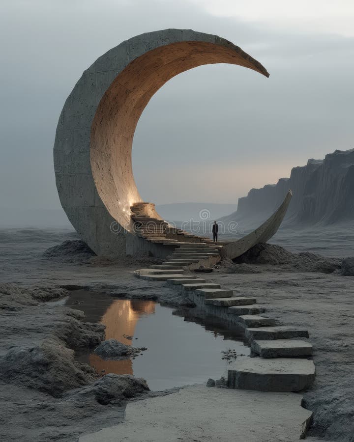 Monuments of the Impossible - Surreal Architectural Structures Stock ...