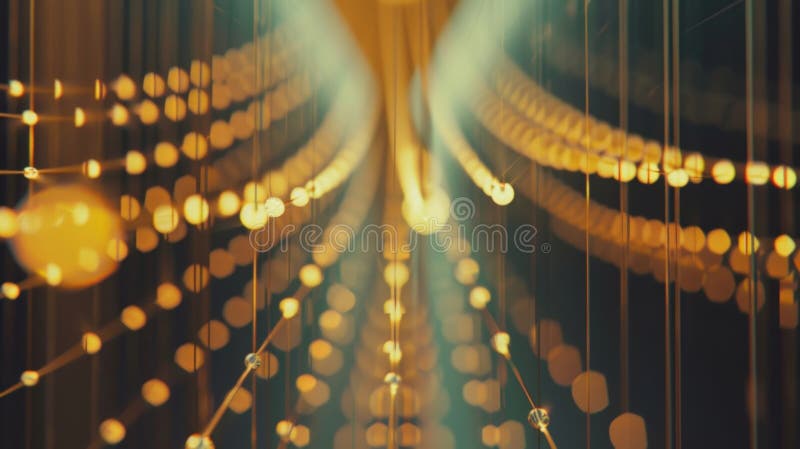 A Series of Suspended Strings Each One Vibrating at a Specific ...