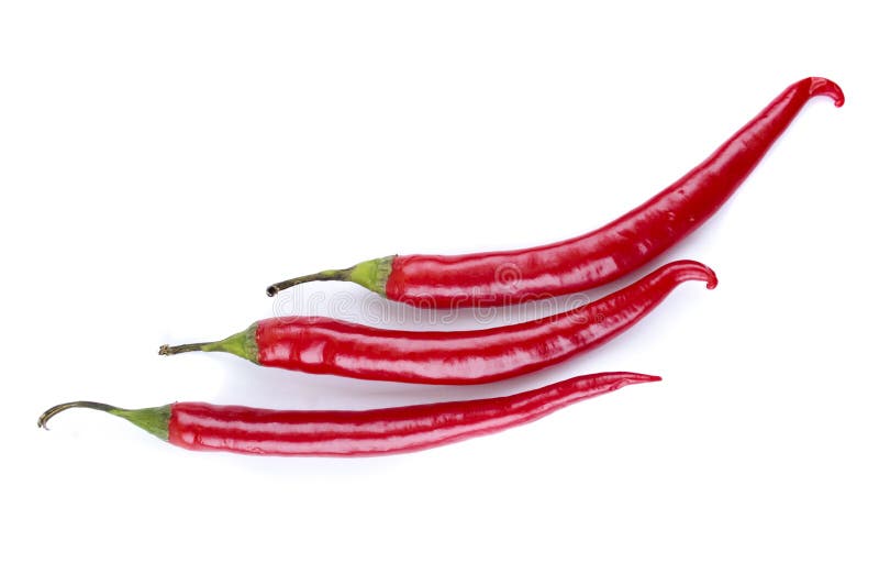 A Series of Three Chili Peppers Horizontal Stock Image - Image of spice ...