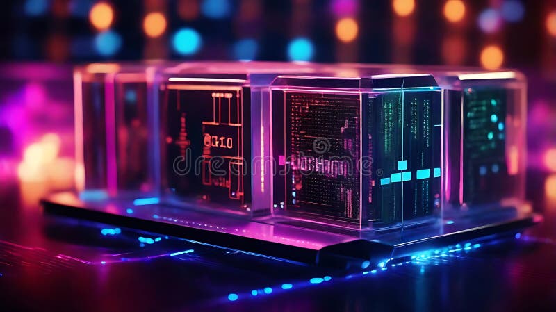 A Series of Transparent, Rectangular Blocks are Arranged To Resemble a ...