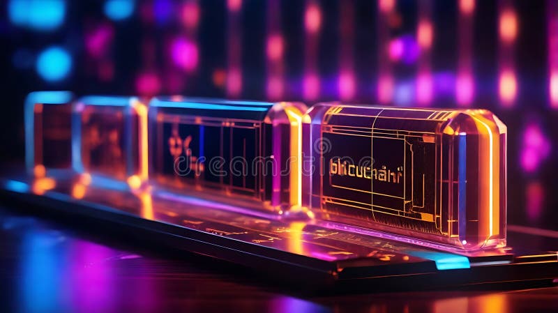 A Series of Transparent, Rectangular Blocks are Arranged To Resemble a ...