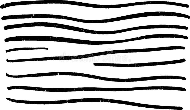 A Series of Uneven, Wavy Black Lines on a White Background, Creating a ...
