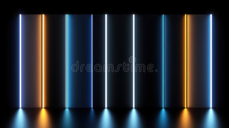 A Series of Vertical Lines with Different Colors and Brightness Levels ...