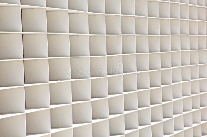 Series of White Squares Serves As a Wall Stock Image - Image of white ...