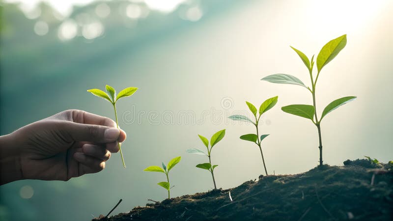 Nurturing Growth with Series of Plants. Background for Business ...