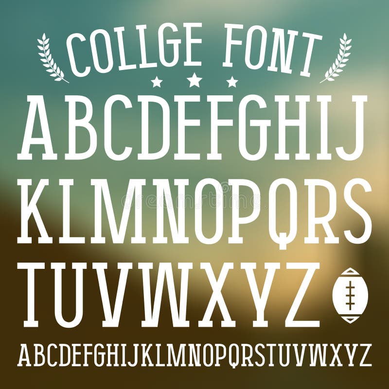 Serif Font College Style Stock Illustrations – 593 Serif Font College ...