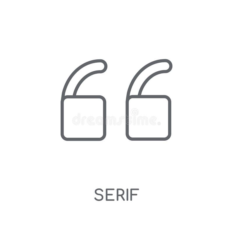 Outline Serif Font Vector Icon. Isolated Black Simple Line Element ...