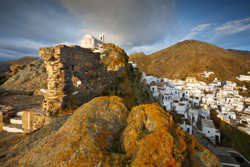 Serifos island. stock photo. Image of island, castle - 84510972