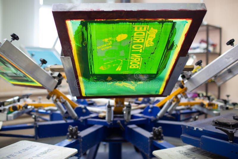 Silk screen printing stock image. Image of homemade, color - 1421313