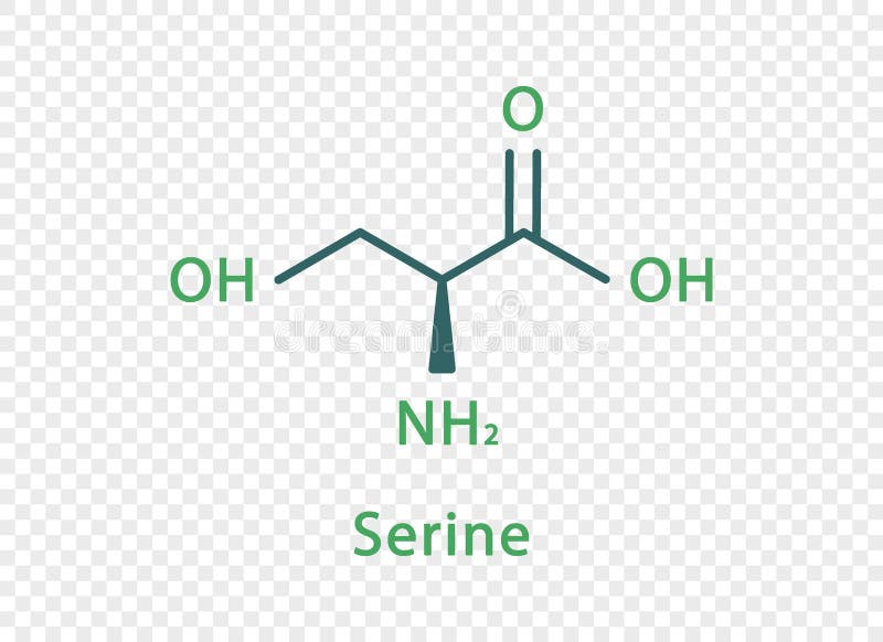 Serine Chemical Formula. Serine Structural Chemical Formula Isolated on ...