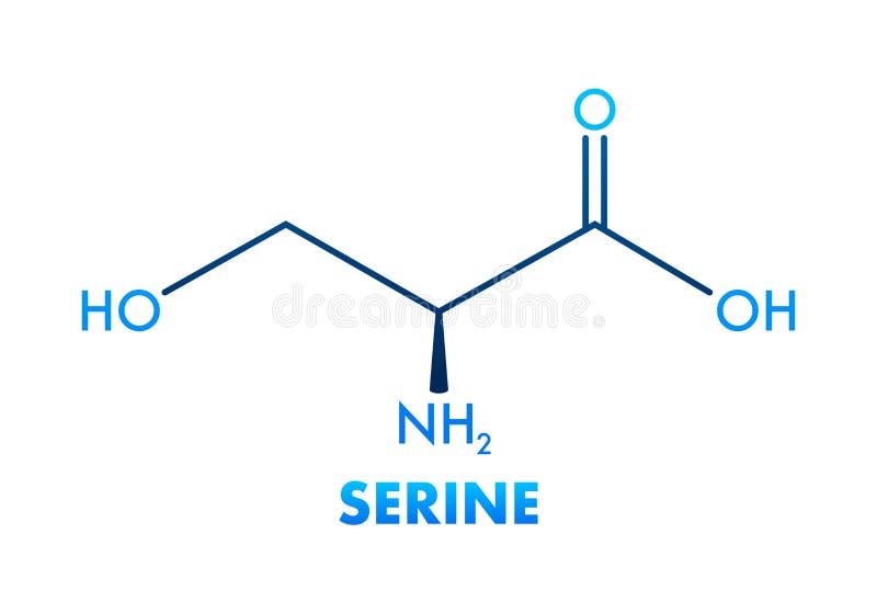 Serine Formula. Serine or L-serine, Ser, S, Amino Acid Molecule. Stock ...