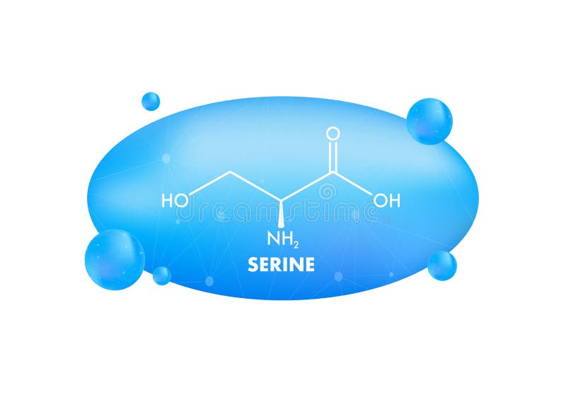 Serine Formula. Serine or L-serine, Ser, S, Amino Acid Molecule. Stock ...