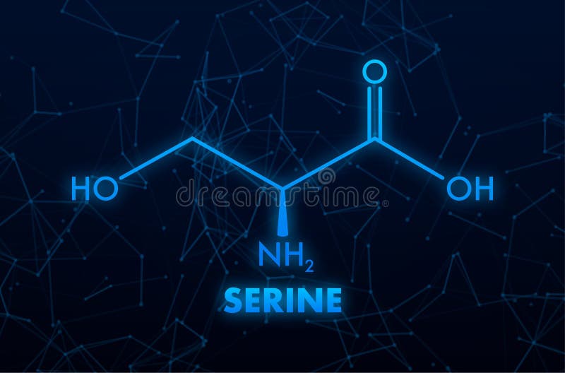 Serine Formula. Serine or L-serine, Ser, S, Amino Acid Molecule. Stock ...