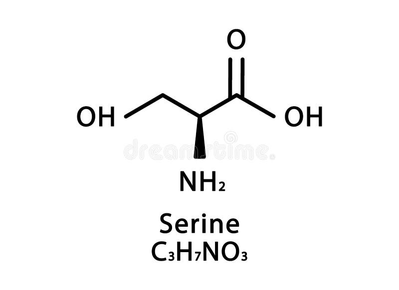 Serine Molecular Structure. Serine Skeletal Chemical Formula. Chemical ...