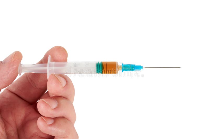 Main de seringue image stock. Image du drogues, hôpital - 3224519