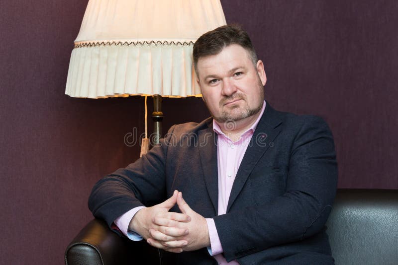 Serious Adult Full Man in a Suit. Stock Image - Image of businessman ...