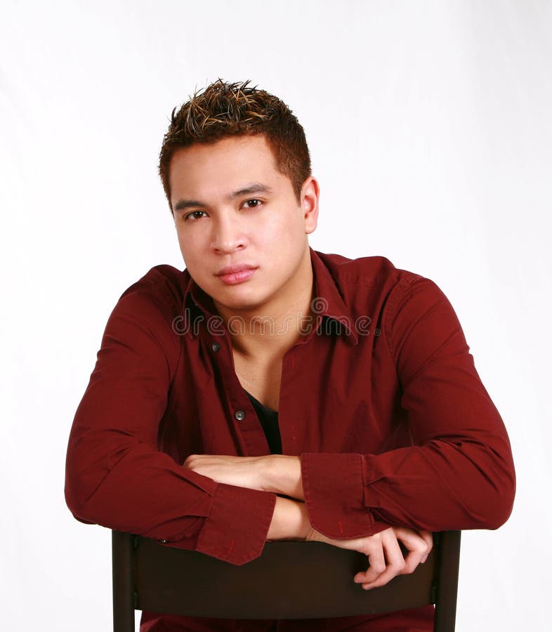 Serious asian guy stock image. Image of studio, eyes, male - 7255195