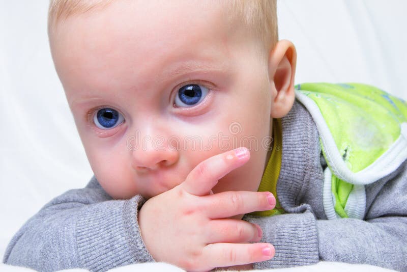 Serious baby stock photo. Image of people, child, looking - 27354880