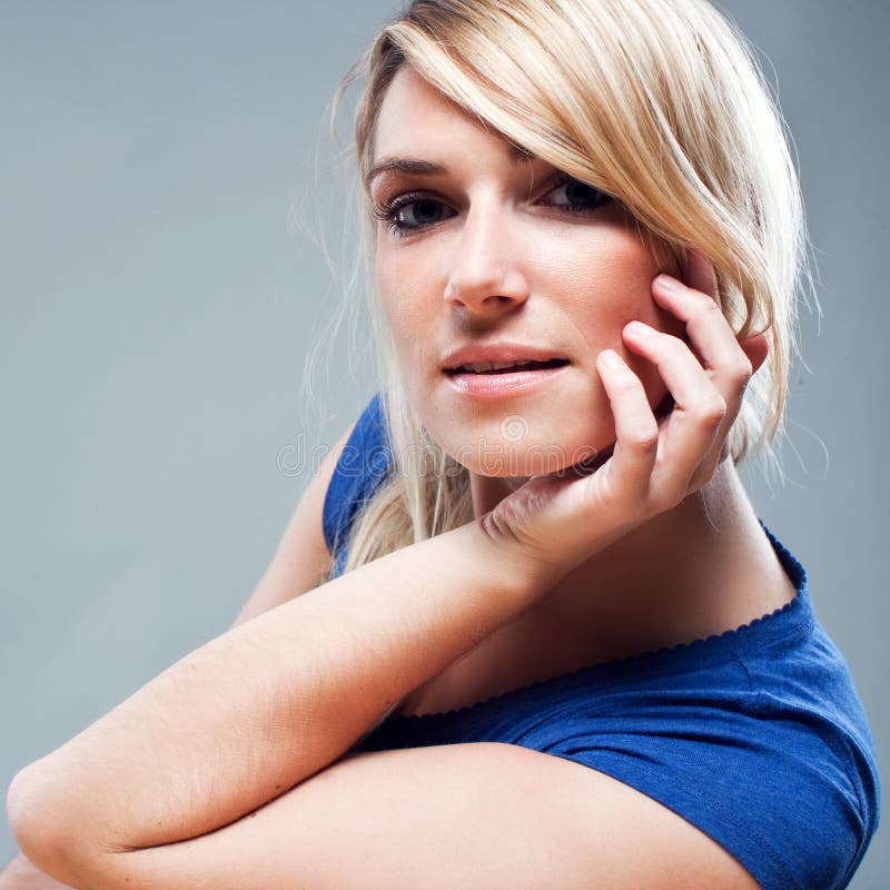 Sympathetic Young Woman with a Caring Look Stock Photo - Image of ...