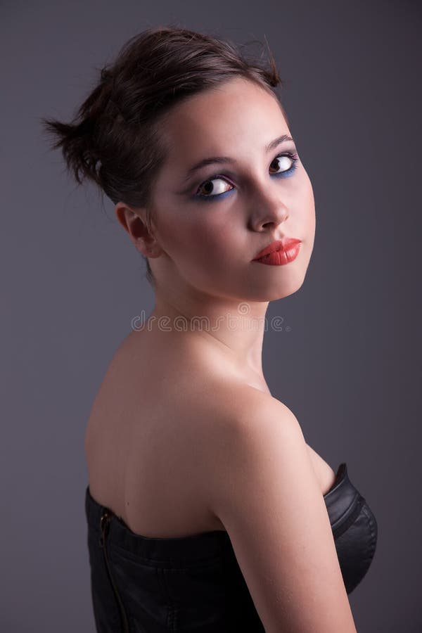 Serious Beautiful Woman, Looking Back Stock Photo - Image of lady ... Serious Beautiful Woman, Looking Back Stock Photo - Image of lady ...