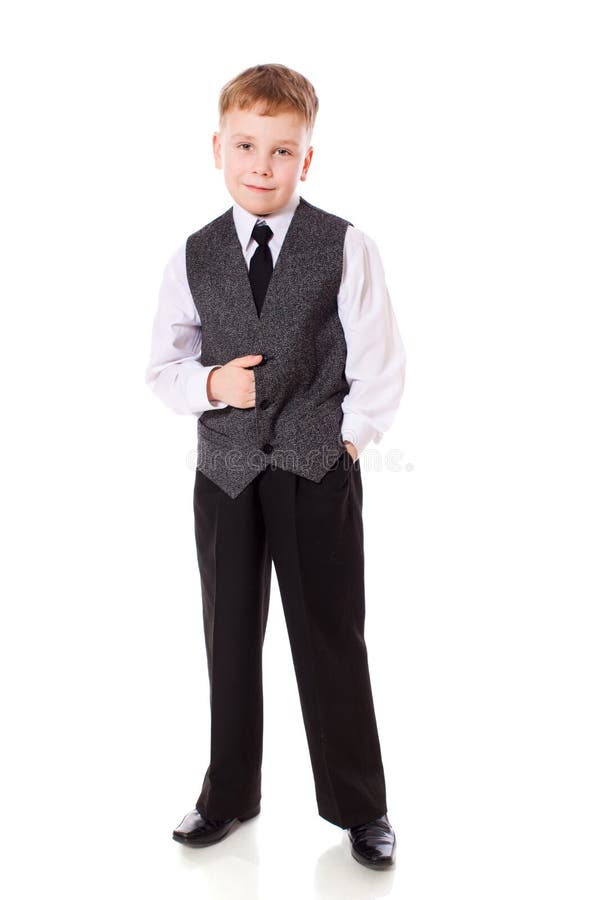 Boy in Dad s Business Suit stock photo. Image of career - 3906808