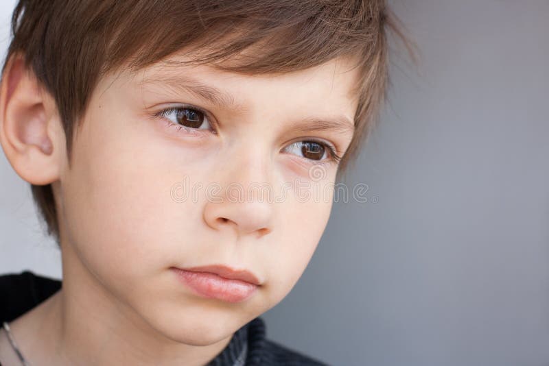 Serious boy stock image. Image of face, angry, depression - 24244443