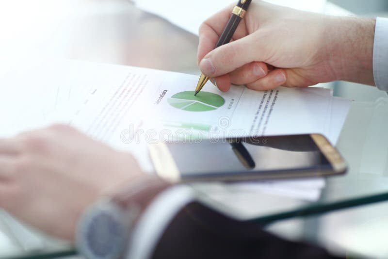 Serious Business Man Working on Documents Looking Concentrated with ...