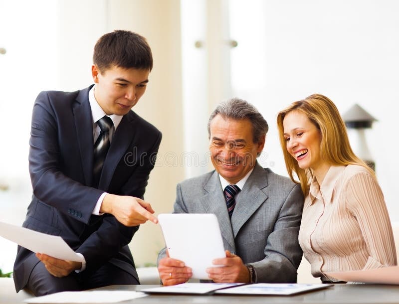 Serious business team stock photo. Image of office, business - 48038926