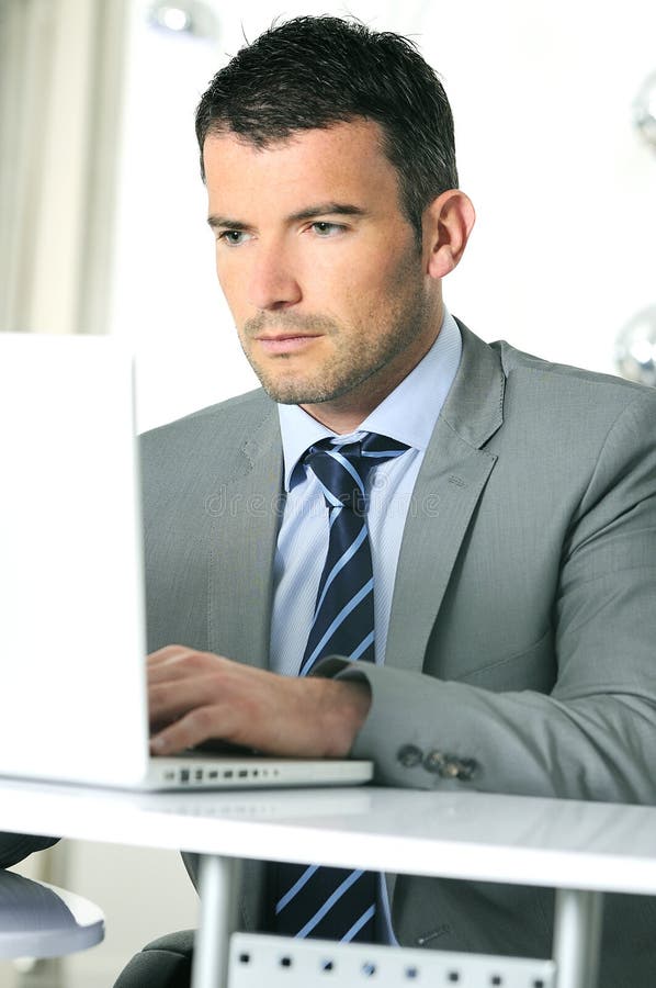 Serious businessman stock photo. Image of male, attractive - 19591420