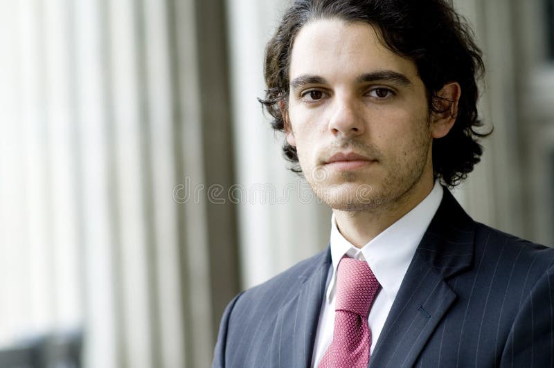 Serious Businessman stock photo. Image of pinstripe, person - 2184886