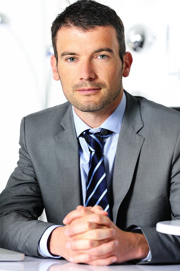 Serious businessman stock photo. Image of confident, aged - 24607828