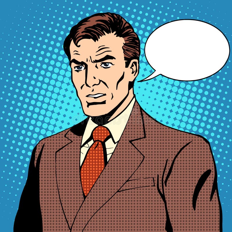 Serious businessman boss stock vector. Illustration of vintage - 61877006