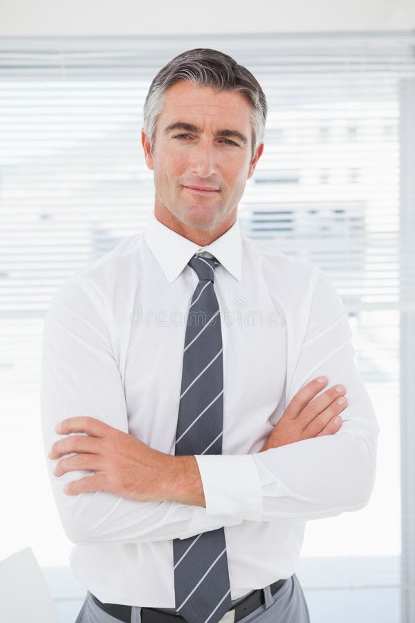 Businessman with Folded Arms Stock Image - Image of attractive ...