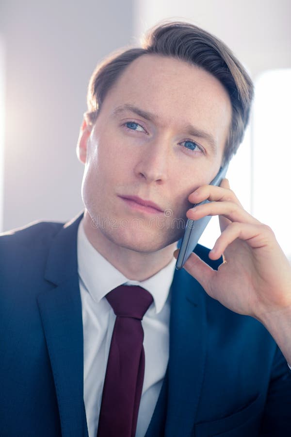 Serious Businessman Having a Phone Call Stock Photo - Image of call ...