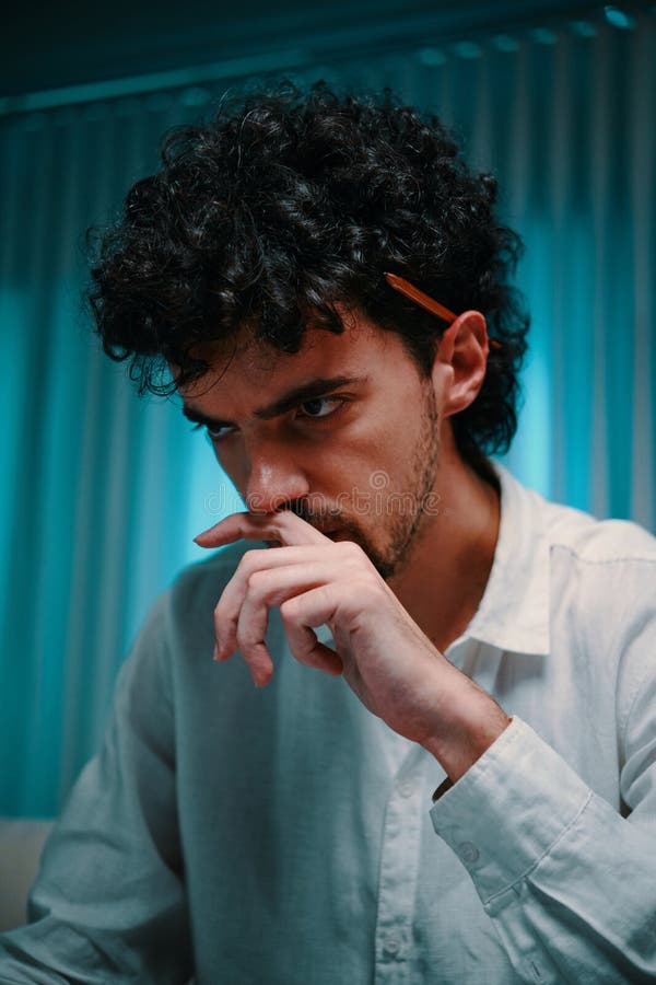 Serious Businessman Reading Specifications Stock Photo - Image of ...