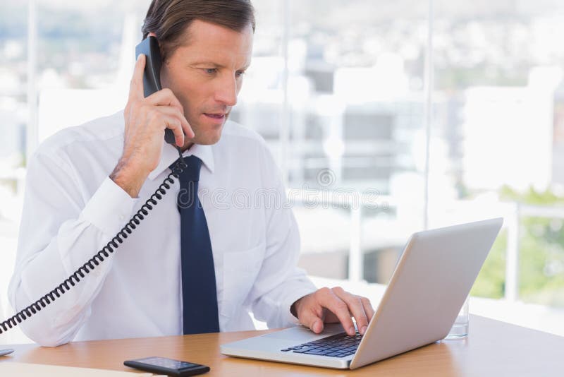 Businessman Having a Nap with Feet on the Desk Stock Photo - Image of ...