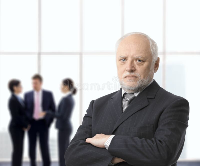 Scared Office Worker with Angry Executive Stock Photo - Image of casual ...