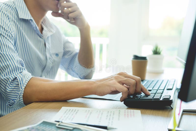 Serious Busy Hipster Young Web Software Developer Programmer Is Coding Or Programming On A