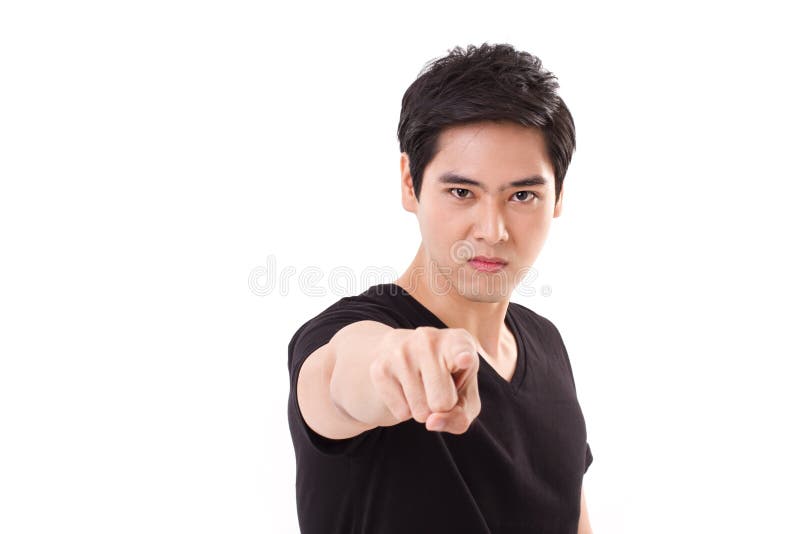 Serious, Confident, Angry Man Pointing at You Stock Image - Image of ...