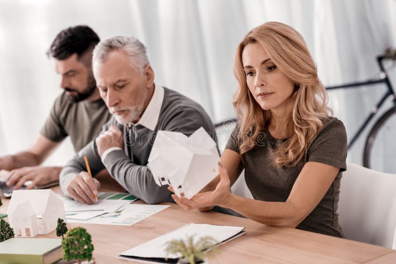 Serious Ecologists Working on Their Project Stock Image - Image of ...
