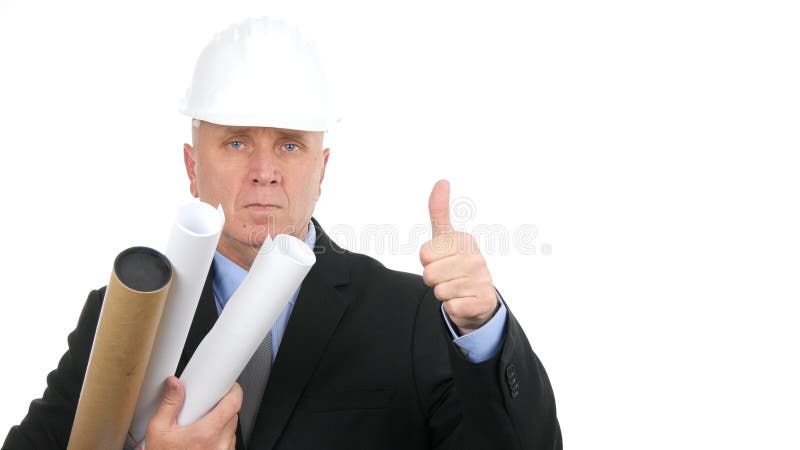 Engineer Thumbs Up Good Job Hand Gestures Stock Photo - Image of ...