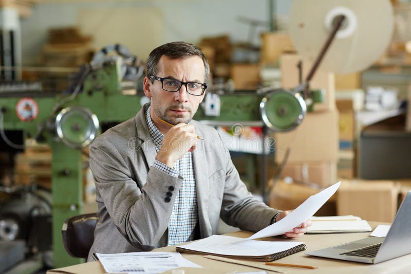 Serious engineer stock image. Image of executive, business - 104120759