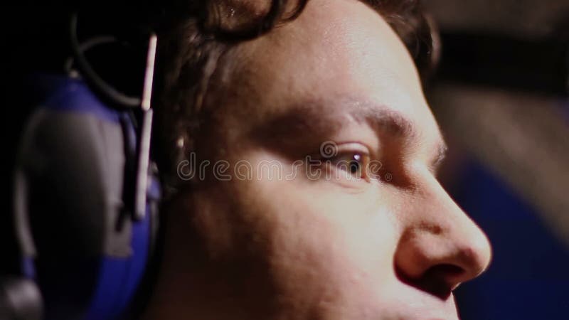 Flight on the Plane, View from the Cockpit of the Pilot Stock Video ...