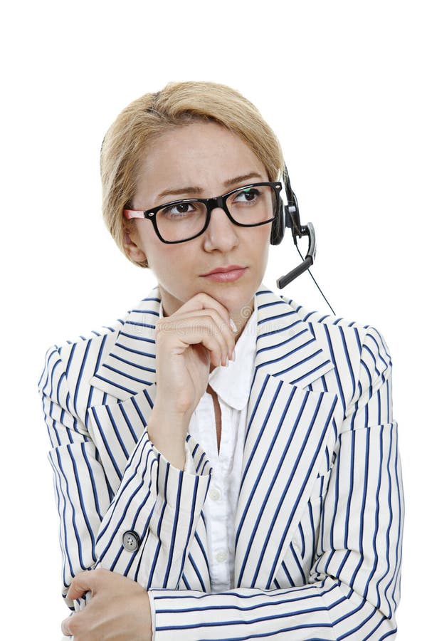 Frustrated Call Center Representative Stock Photo - Image of assistance ...