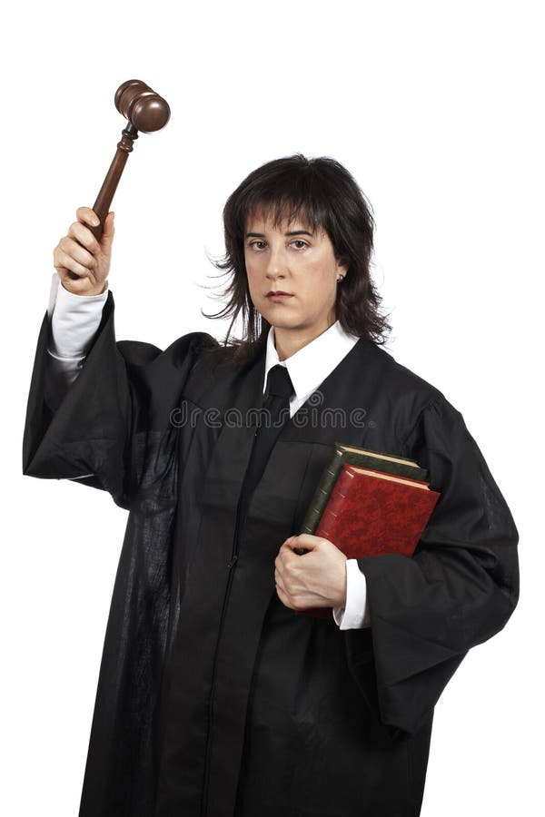 Female Judge Sign To Blank Court Order Stock Photo - Image of display ...