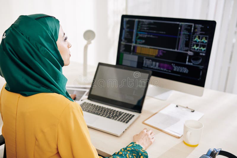 Software Engineer Busy with Work Stock Photo - Image of coding, sitting ...