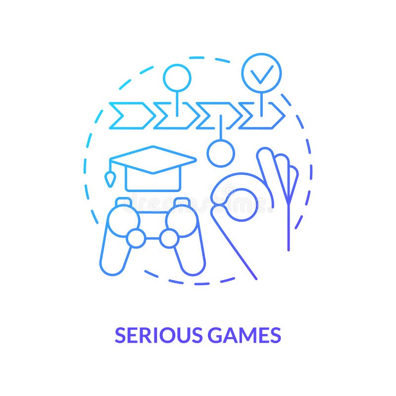 Serious Games Blue Gradient Concept Icon Stock Vector - Illustration of ...